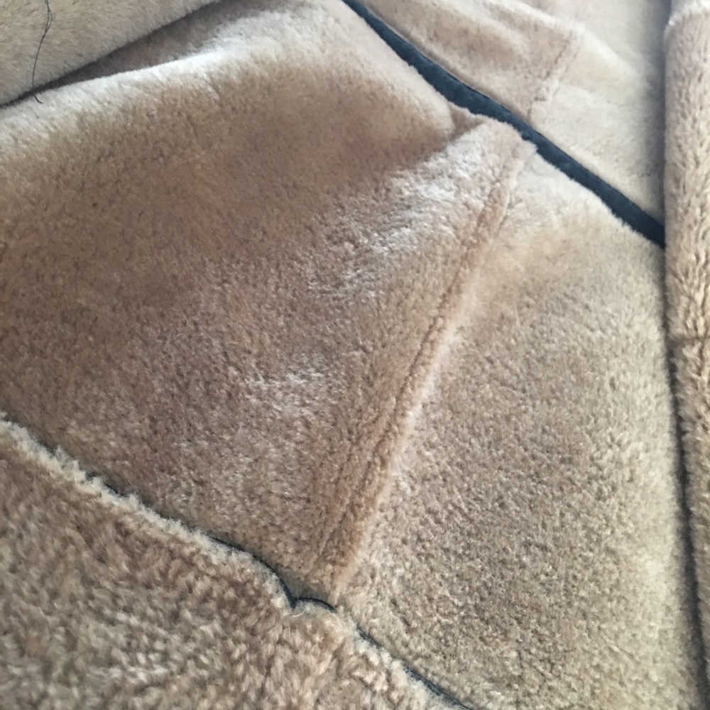 Very Warm Genuine Shearling Black Leather Long Coat - Gem